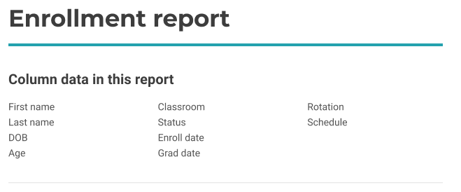 How to Pull an Enrollment Report
