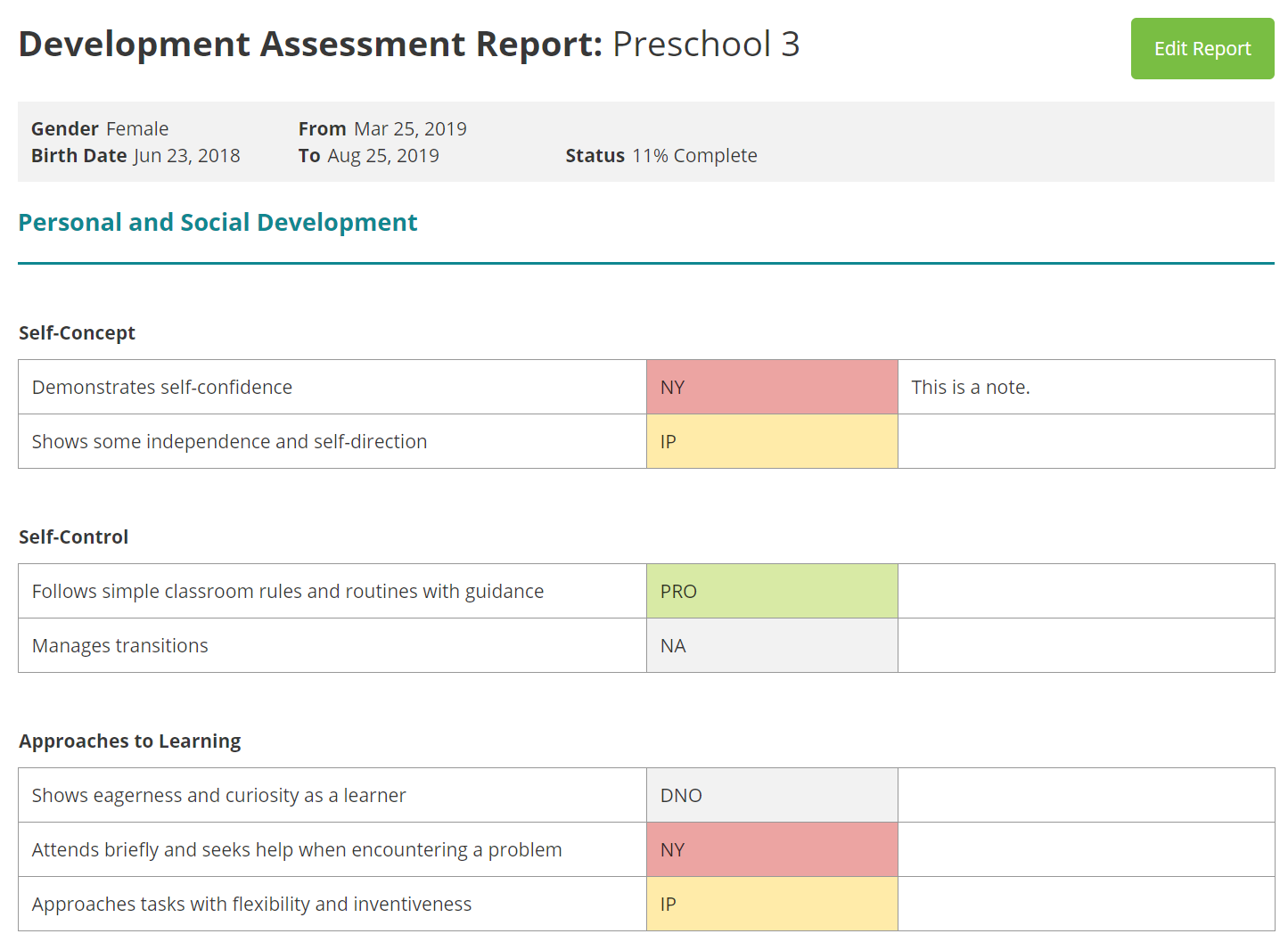 Pearson - Framework Assessment Tool