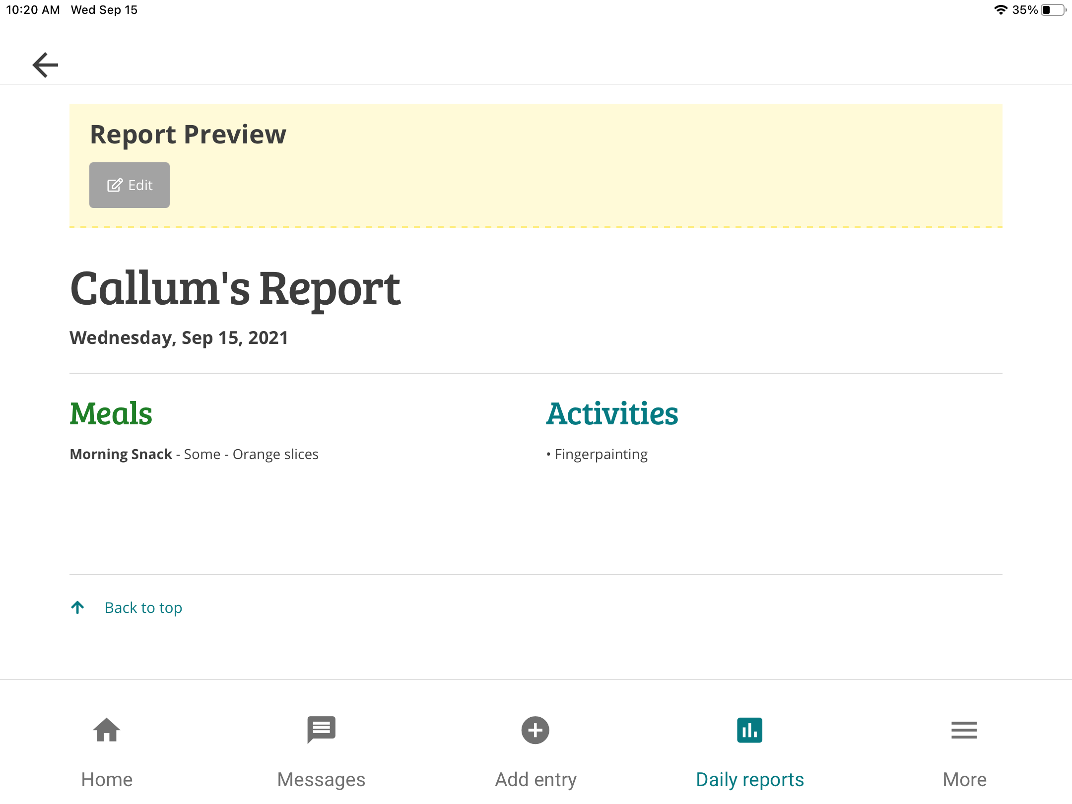 How to Edit a Daily Report – Teacher