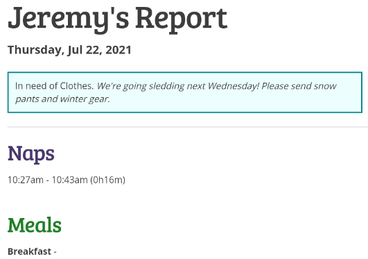 How to View the Daily Report – Parent