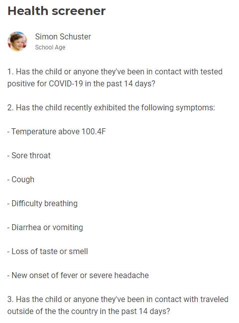 How to Perform a Health Screening – Teacher/Director