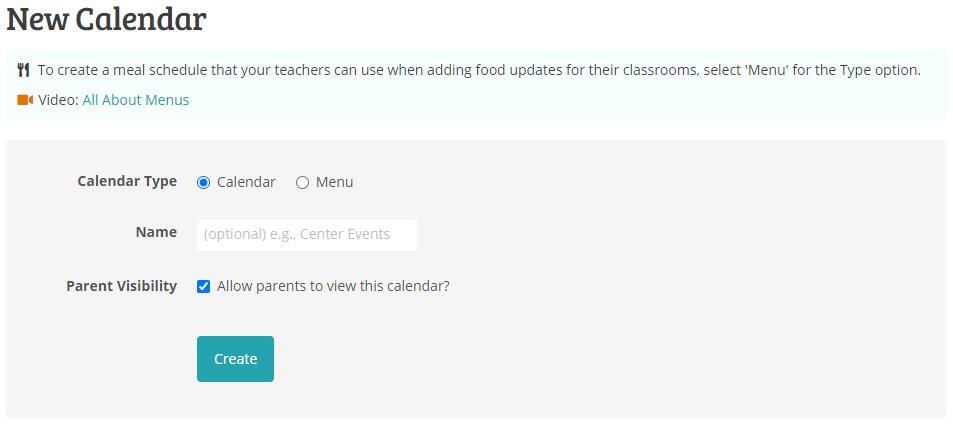 How to Create a Menu or Calendar – Director
