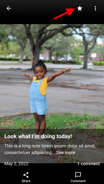 How to Favorite a Photo - Parent