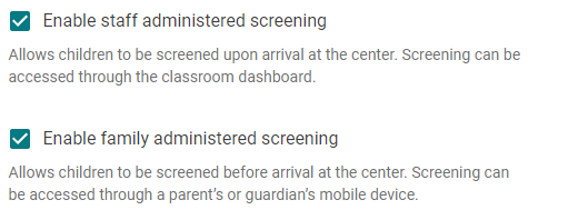 Family Health Screening – September 2021
