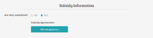 How to Add a Subsidy Agreement - Director