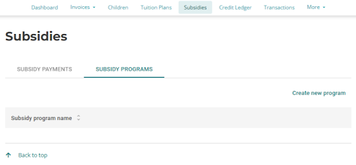 How to Add a Subsidy Program - Director