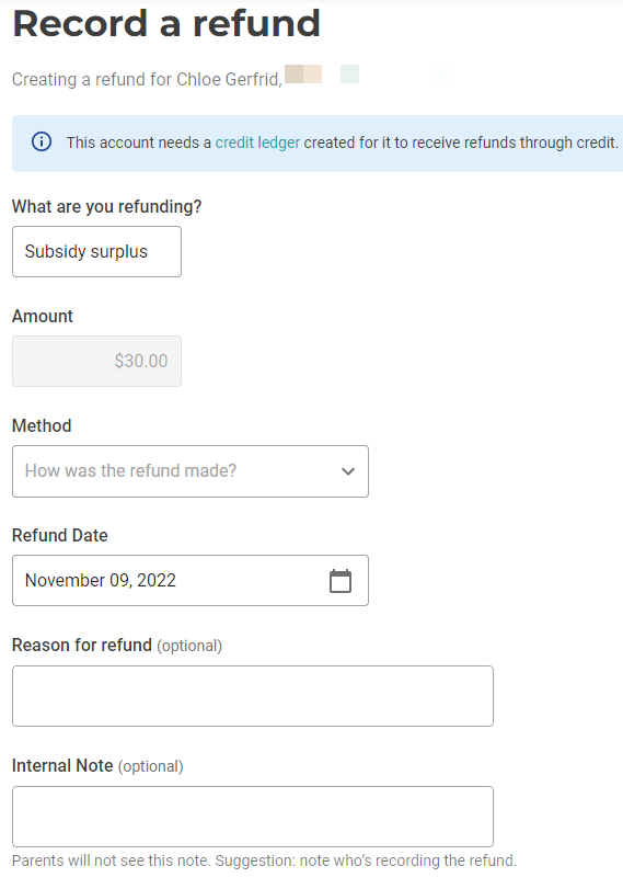 How to Refund a Subsidy Difference – Director