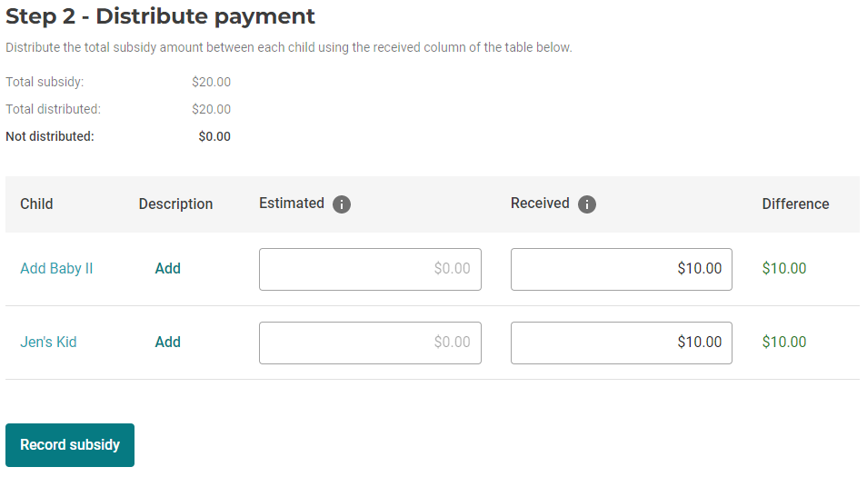How to Record Subsidies - Director
