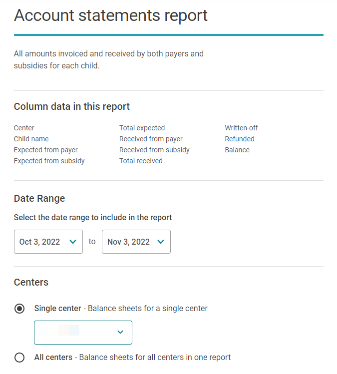 How to Pull an Account Statement per Child – Director
