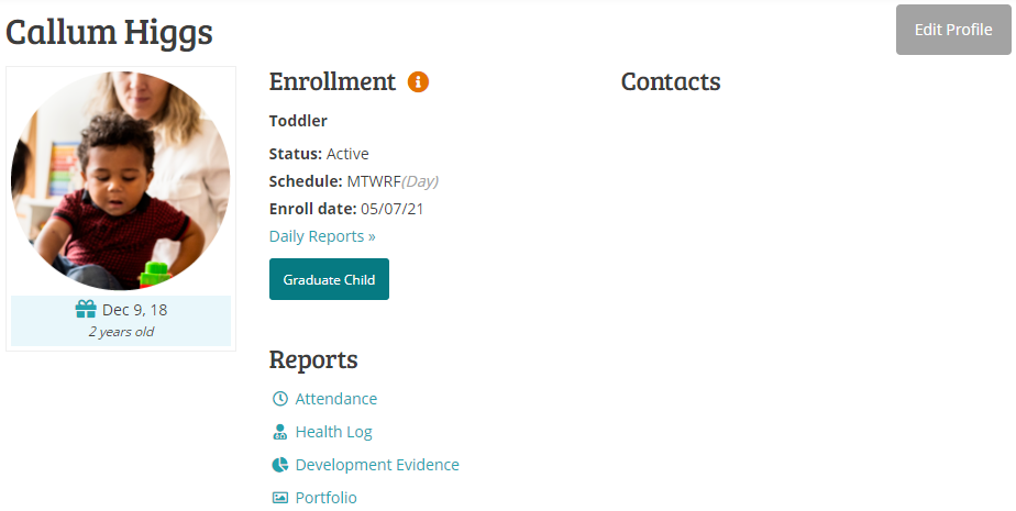 How to View and Edit a Child's Development Evidence