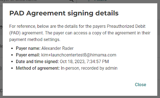 How to View a Payer's Signed PAD Agreement Details