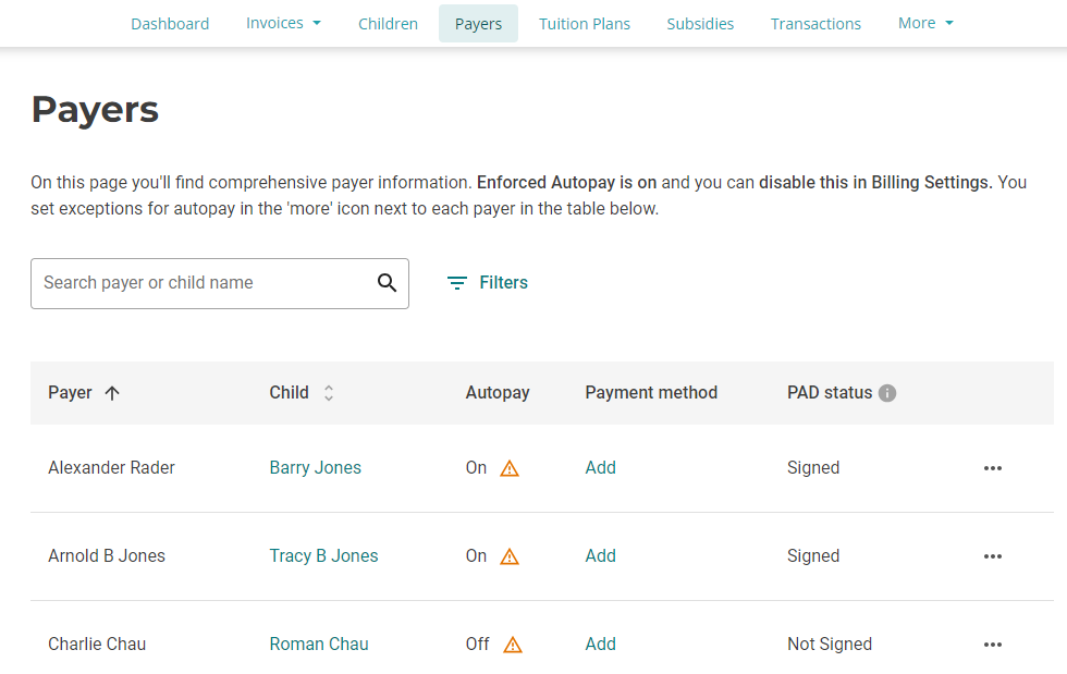How to View a Payer's Signed PAD Agreement Details