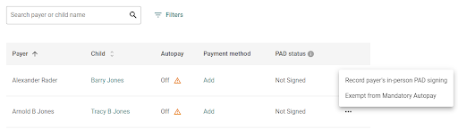 Payers Page Overview