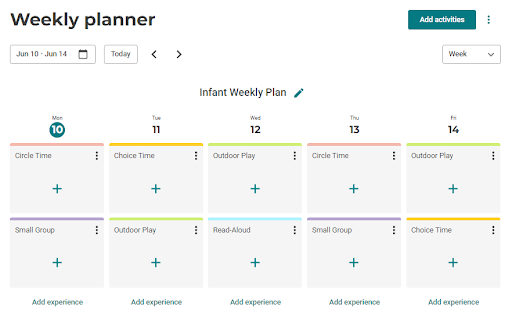 How to Create an Activity - Weekly Planner