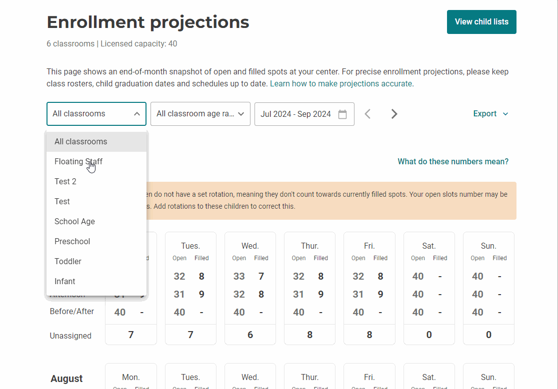 Enrollment Projections Overview