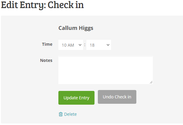 How to Edit a Child's Check In/Out Time