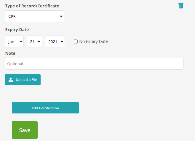How to Add a Staff Certification – Director