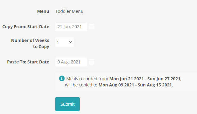 How to Copy/Paste Meal Schedules – Director