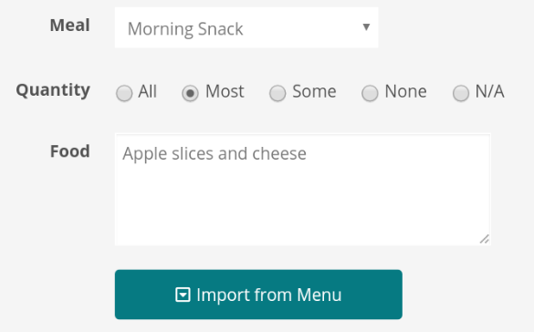 How to Add a Food Entry