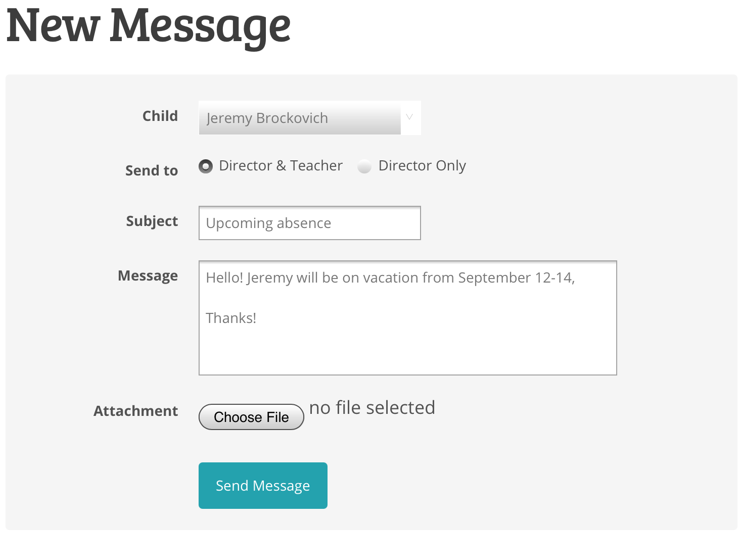 How to Send a Message – Parent