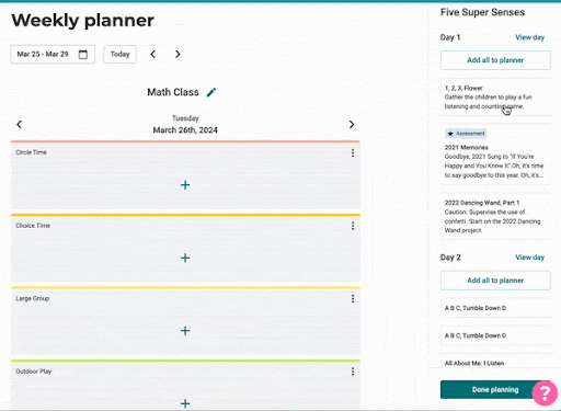 Weekly Planner Overview