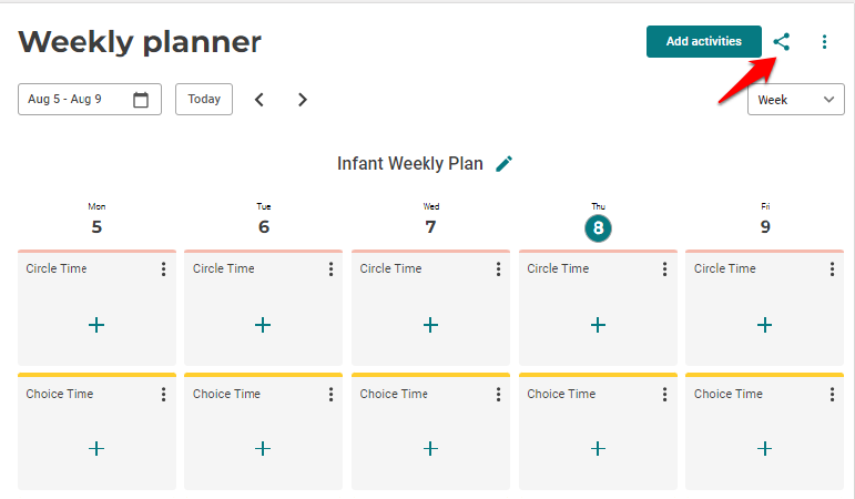 How to Share the Weekly Planner with Families