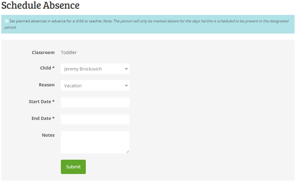 How to Schedule an Absence – Director